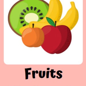 Fruit Flashcards, Learning and Development Cards, Toddler Teaching ...