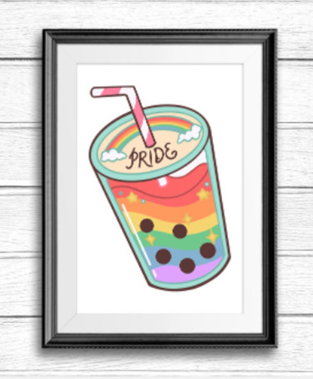 Bubble Tea Pride Poster, Pride Print, LGBTQ Poster, A4 Pride Print, - Etsy