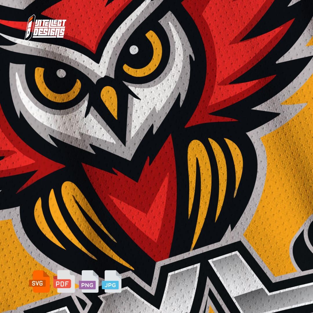 Fierce Owl Mascot Logo | Instant Digital Download | Esports, Team ...
