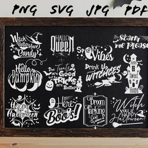 Halloween Png Bundle, Pdf, Svg Bundle, Horror Decals Png, Files for ...