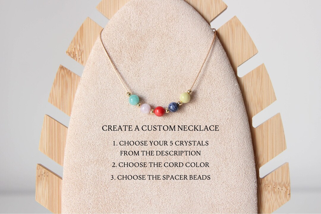 Custom Crystal Necklace Dainty Crystal Necklace Personalized Gifts for ...