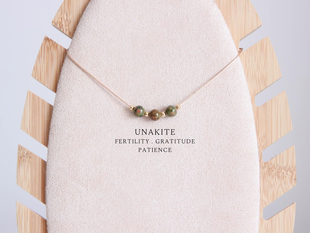 Unakite Jasper Necklace Custom Crystal Jewelry for Women Scorpio Zodiac ...