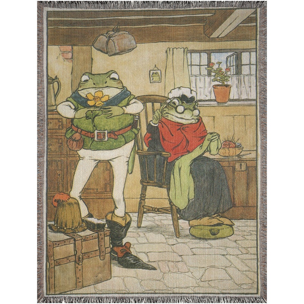 Elderly Frogs Woven Throw Blanket: Vintage Fantasy Woven - Etsy