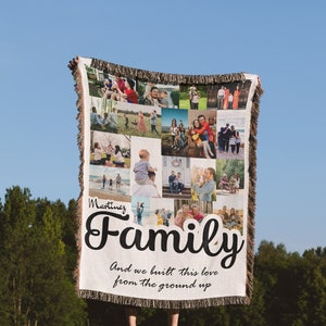 Custom Family Photo Collage Throw: Personalized Picture Blanket, Gift ...