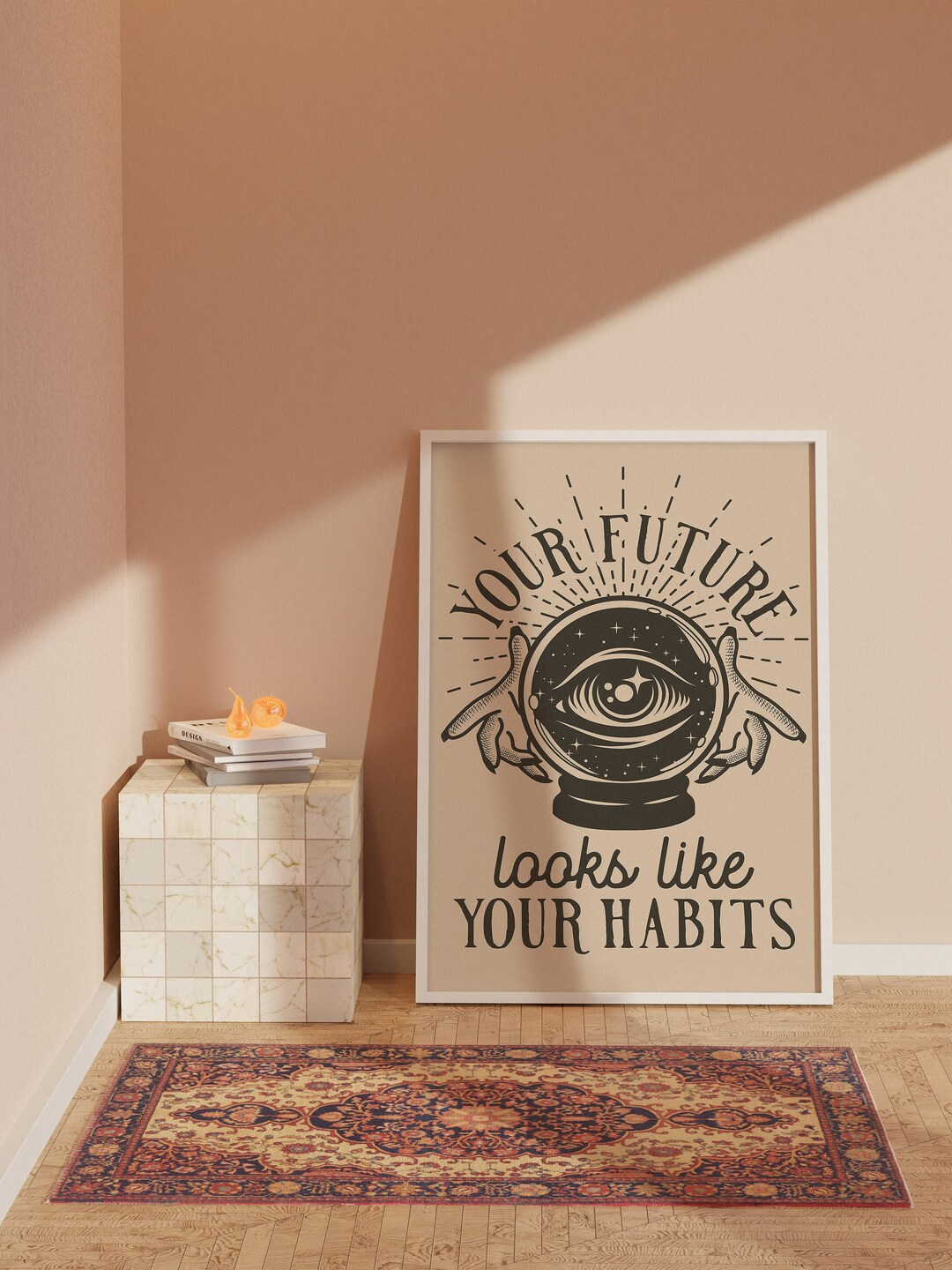 Mindfulness Vertical Poster: Crystal Ball Motivational Art and ...