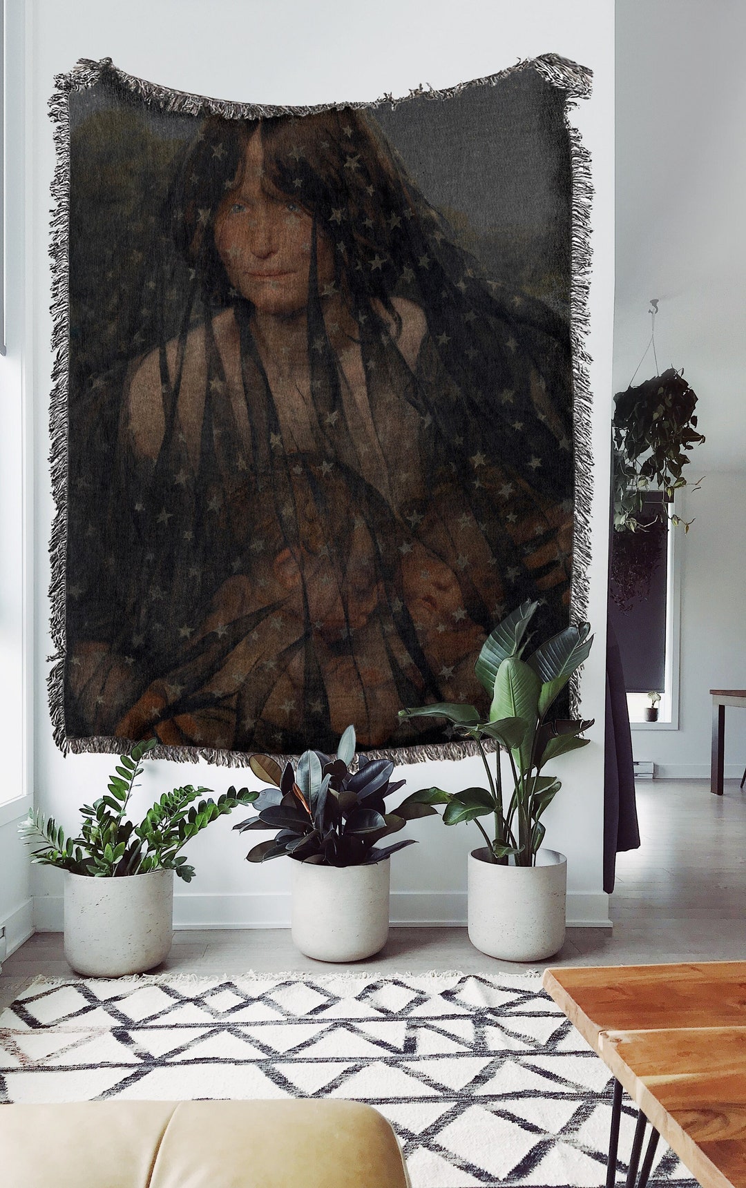 Celestial Mother and Children (1891) Woven Throw Blanket: Motherhood ...