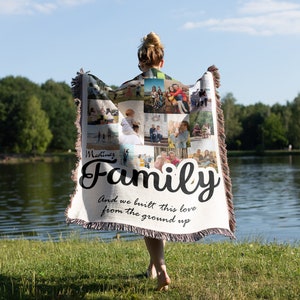 Custom Family Photo Collage Throw: Personalized Picture Blanket, Gift ...