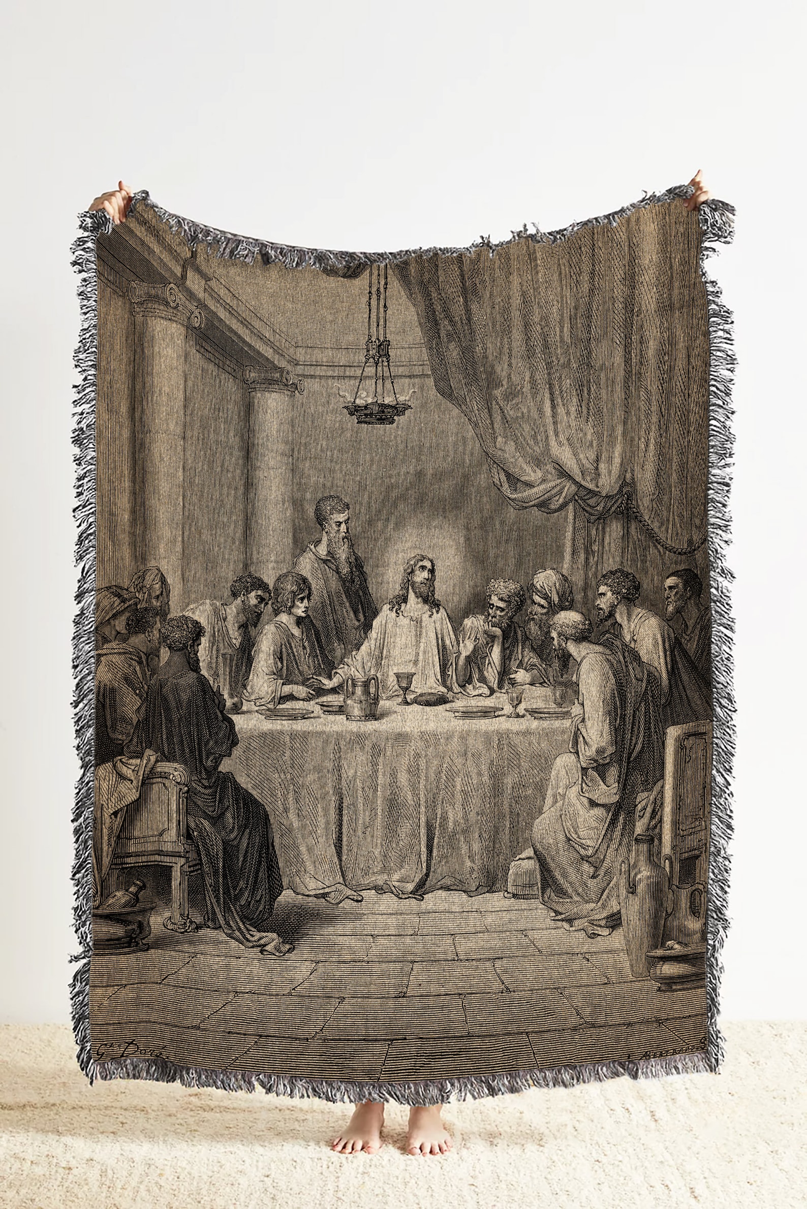 Jesus Last Supper Woven Throw Blanket: Love Like Jesus Woven - Etsy