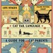 Cat Knowledge Poster: Retro Funny Cat Wall Art Cute Kitten - Etsy