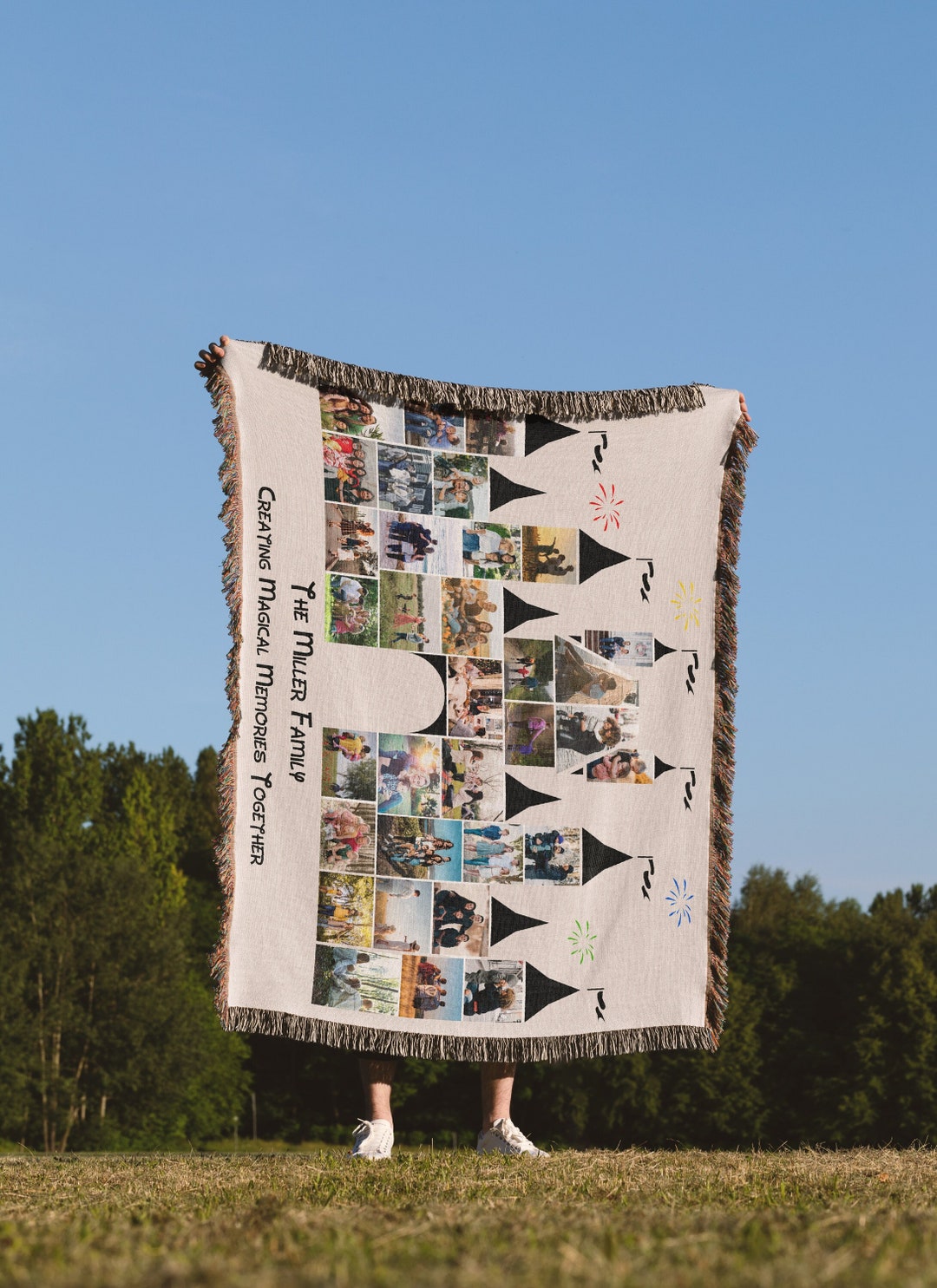 Custom Family Photo Collage Throw Blanket: Personalized Keepsake Gift ...