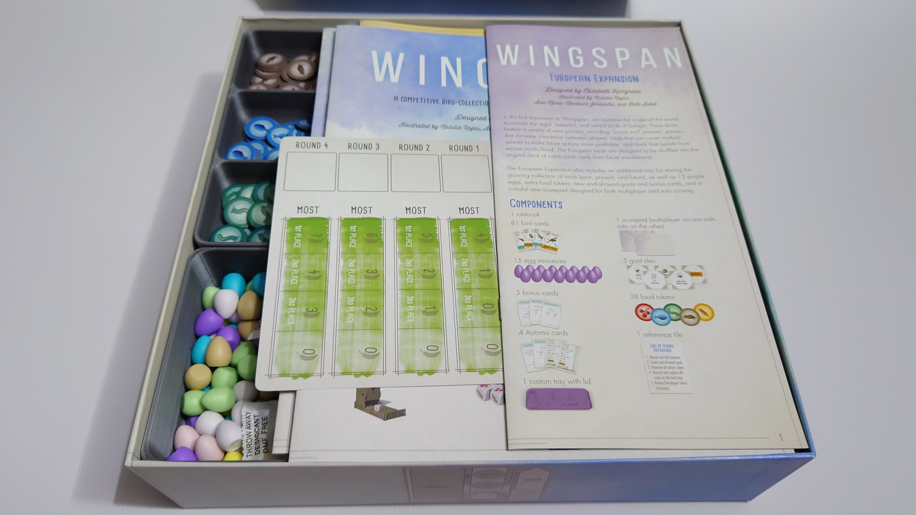 3D Printed Boardgame Insert for Wingspan Including the - Etsy