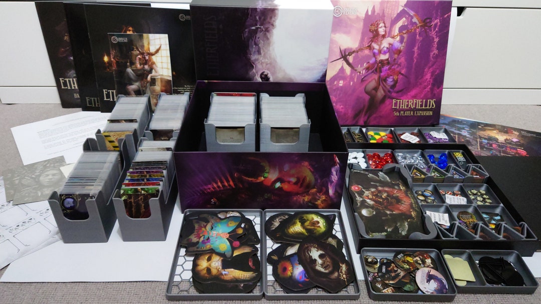 3D Printed Boardgame Insert for Etherfields, Including the Sphinx ...