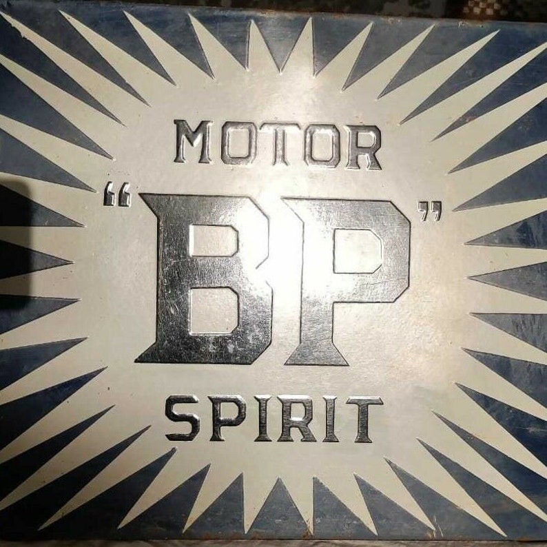 1930's Old Antique Vintage Rare BP Spirit Motor Oil Porcelain Enamel ...
