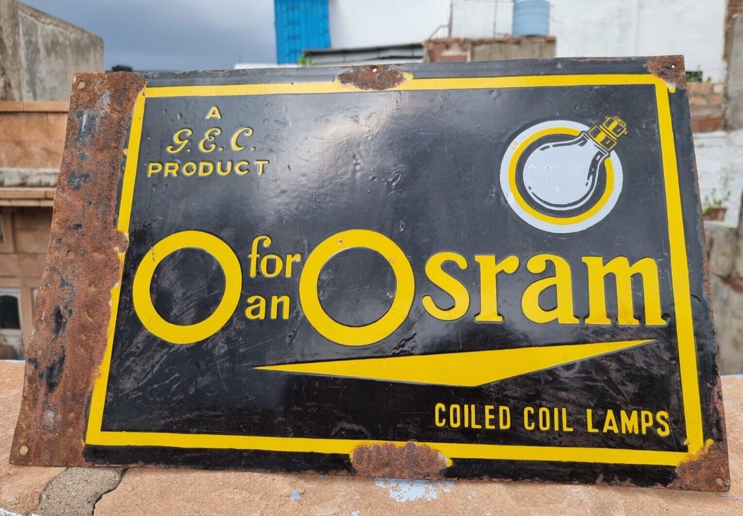 1930s Old Antique Vintage Very Rare Double Sided Osram Bulb Lamps ...