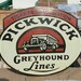 1930's Old Antique Vintage Pickwick Greyhound Lines Porcelain Enamel ...