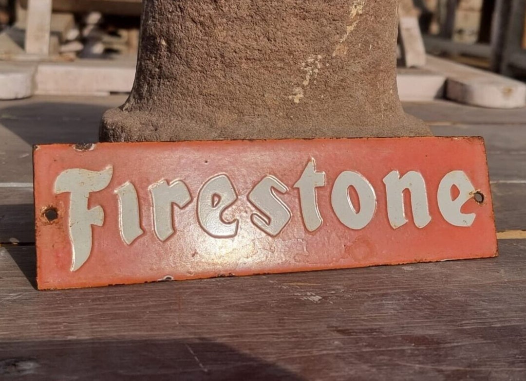 Vintage Old Antique Very Rare Firestone Tire Ad Miniature Small Size ...
