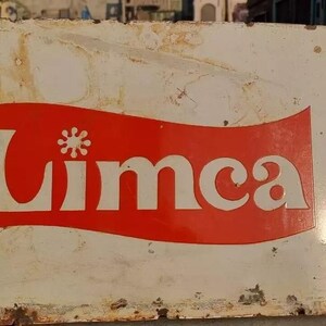 1920's Old Antique Vintage Rare Limca Ad Porcelain Embossed Enamel Sign ...