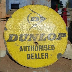 Original 1930's Old Vintage Antique Very Rare Double Side Dunlop Ad ...