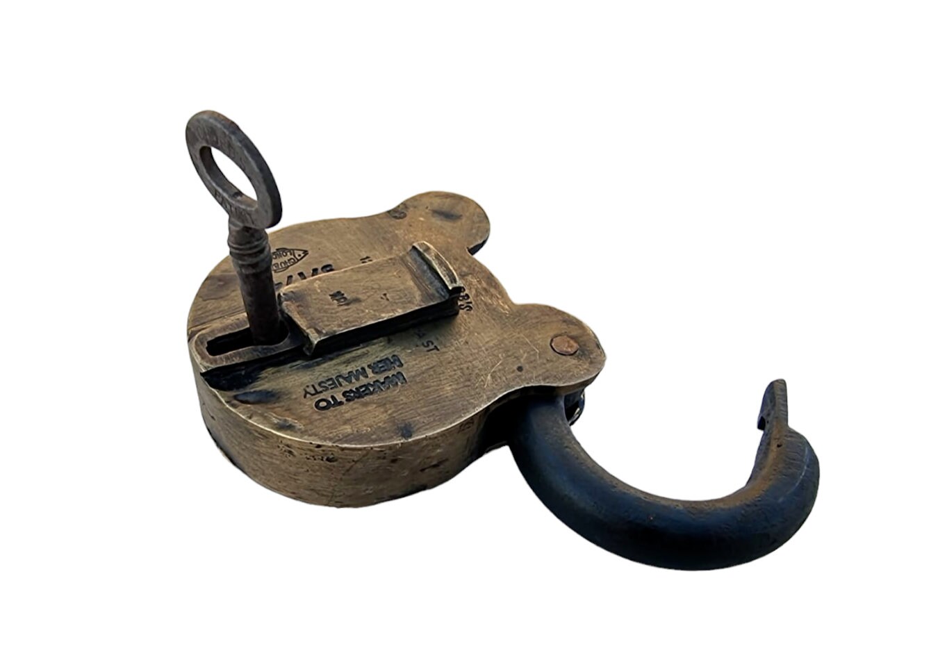 Original Vintage Old Antique Brass Handcrafted Very Rare CHUBB'S Patent ...