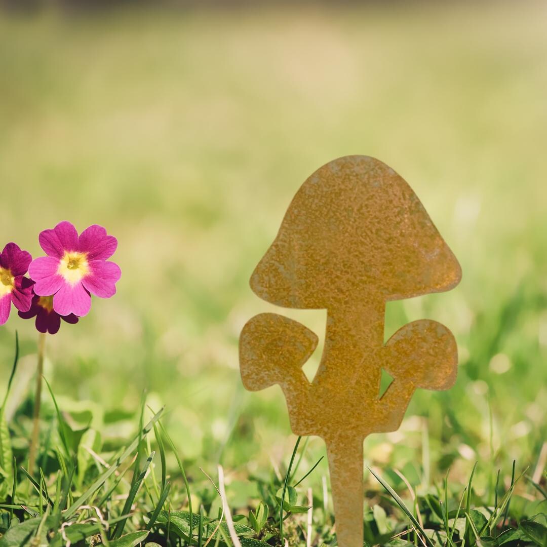 Toadstool - Rusty Metal Garden Art - Garden Decoration - Pot Plant ...
