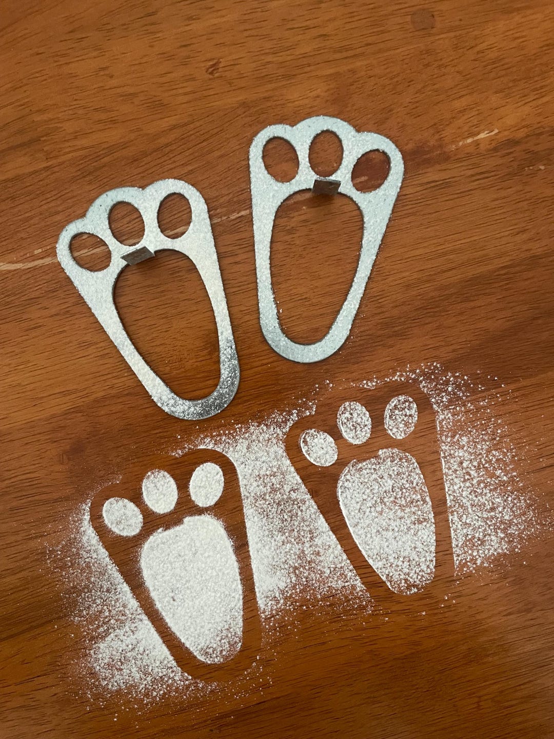 Easter Bunny Foot Print Stencil - Paw Print - Rabbit Feet - Easter ...