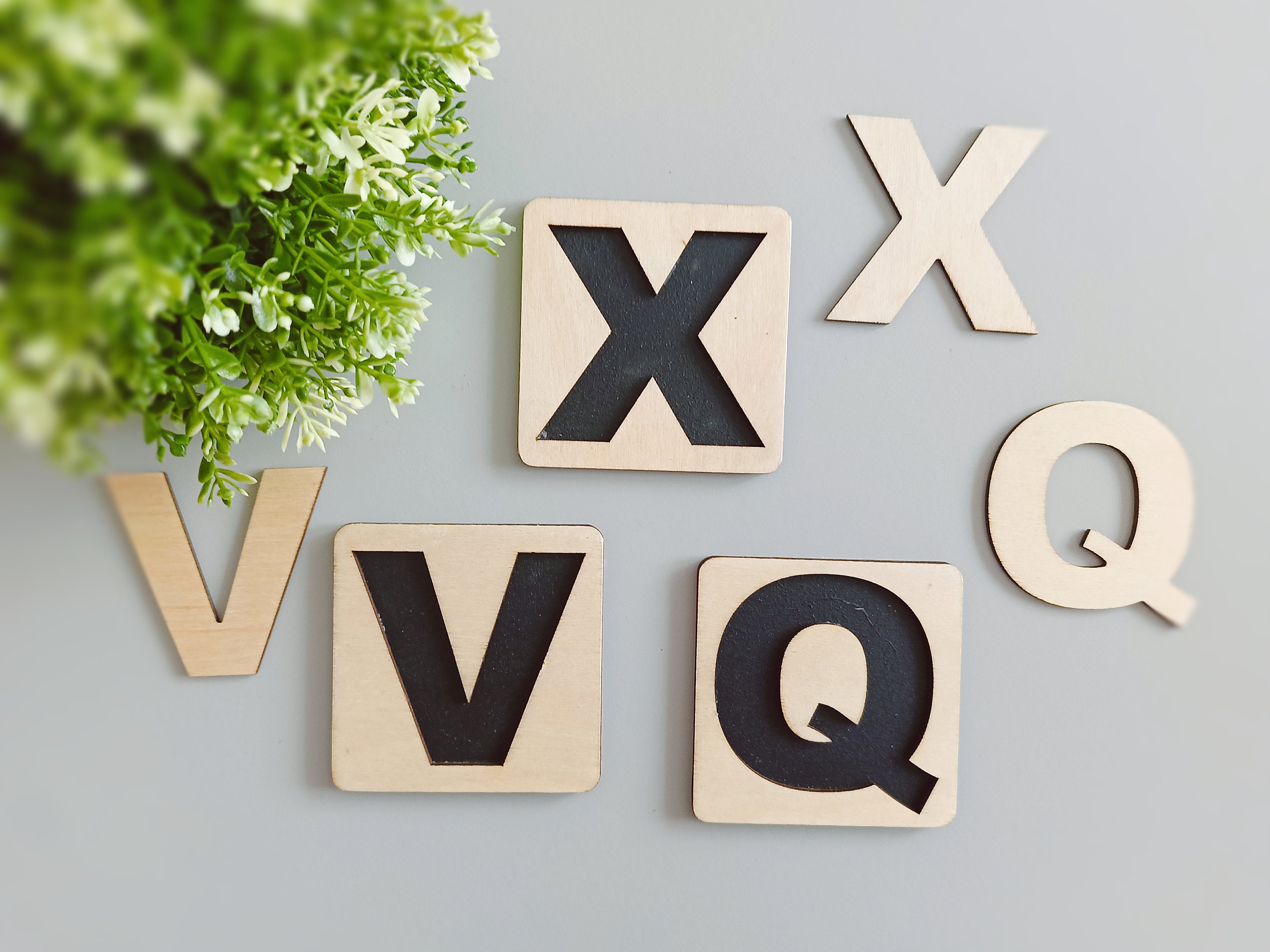 Alphabet Letters Learning Wooden Boards Learning to Read and Write ...