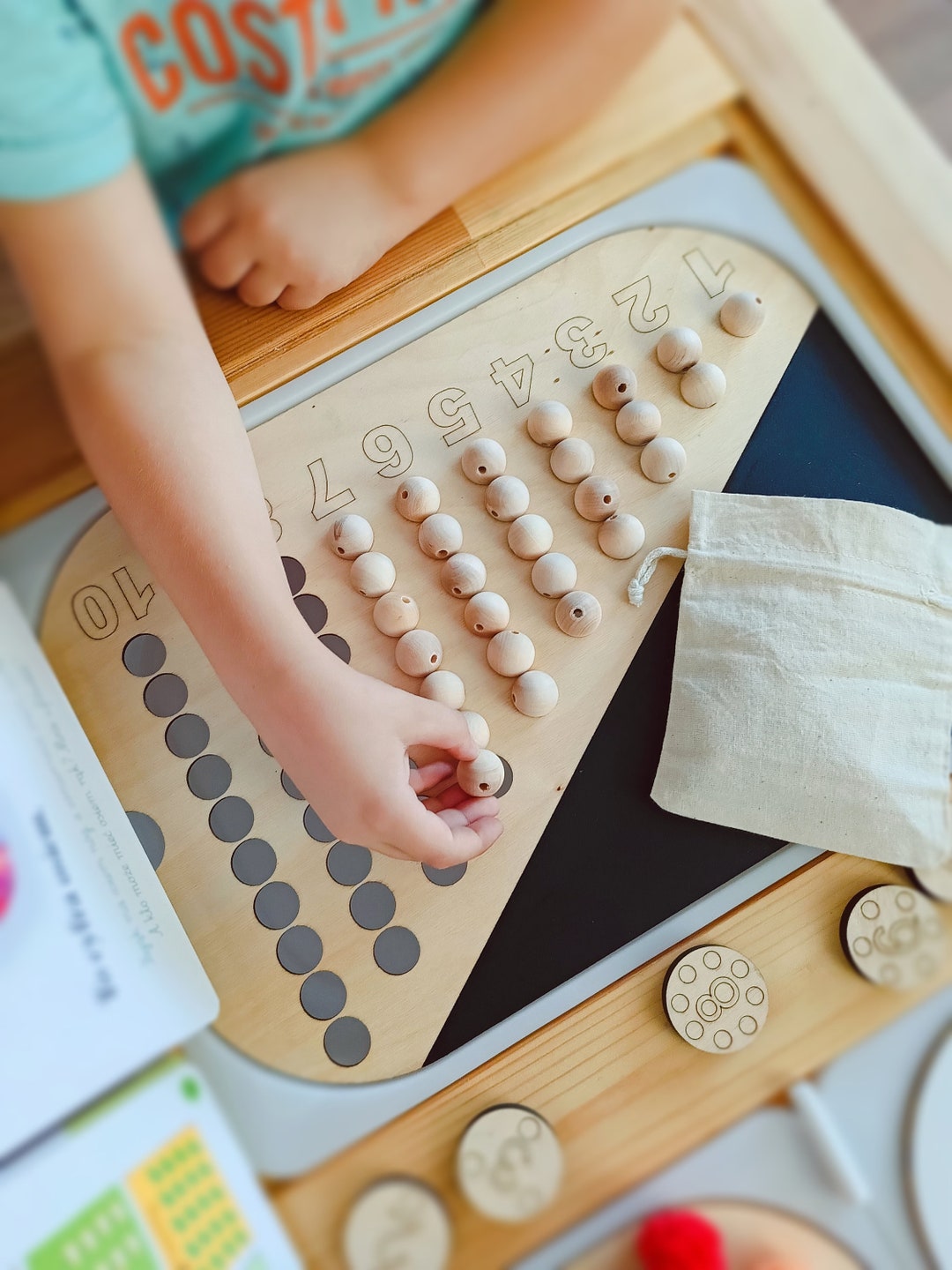 Maths Learning to Count Board Ikea Flisat - Large Trofast Ikea Bin ...
