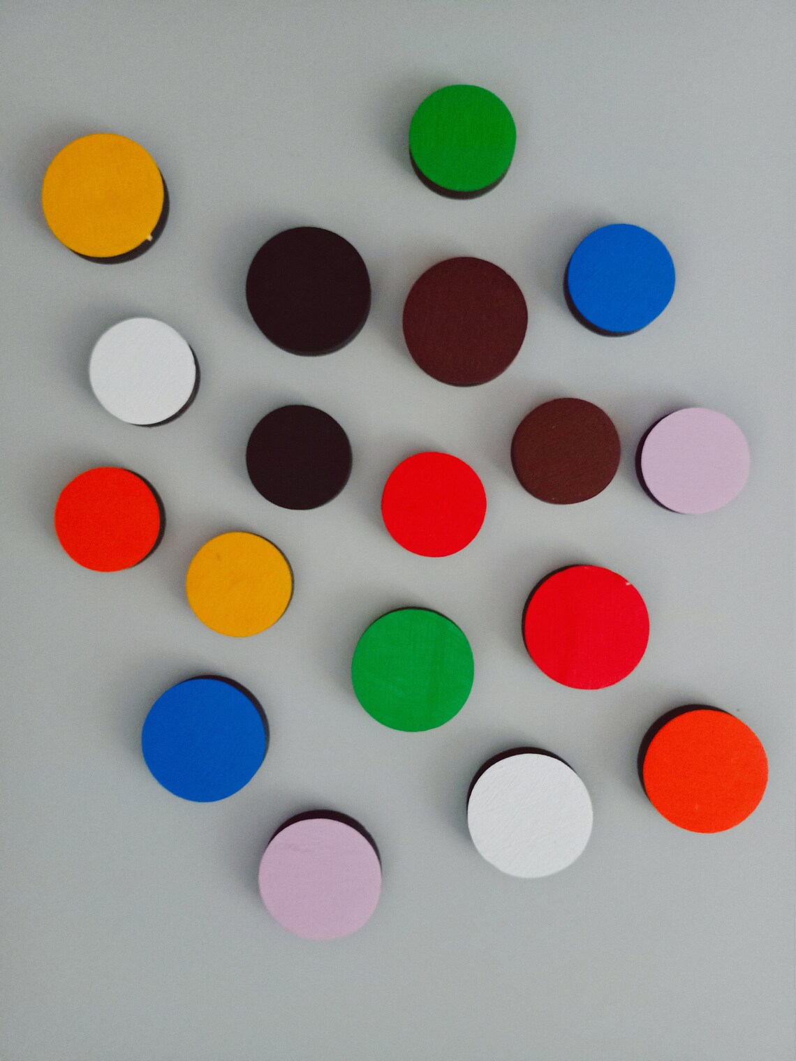 Double-sided Wooden Discs Colours and Numbers, Colour Play, Number ...