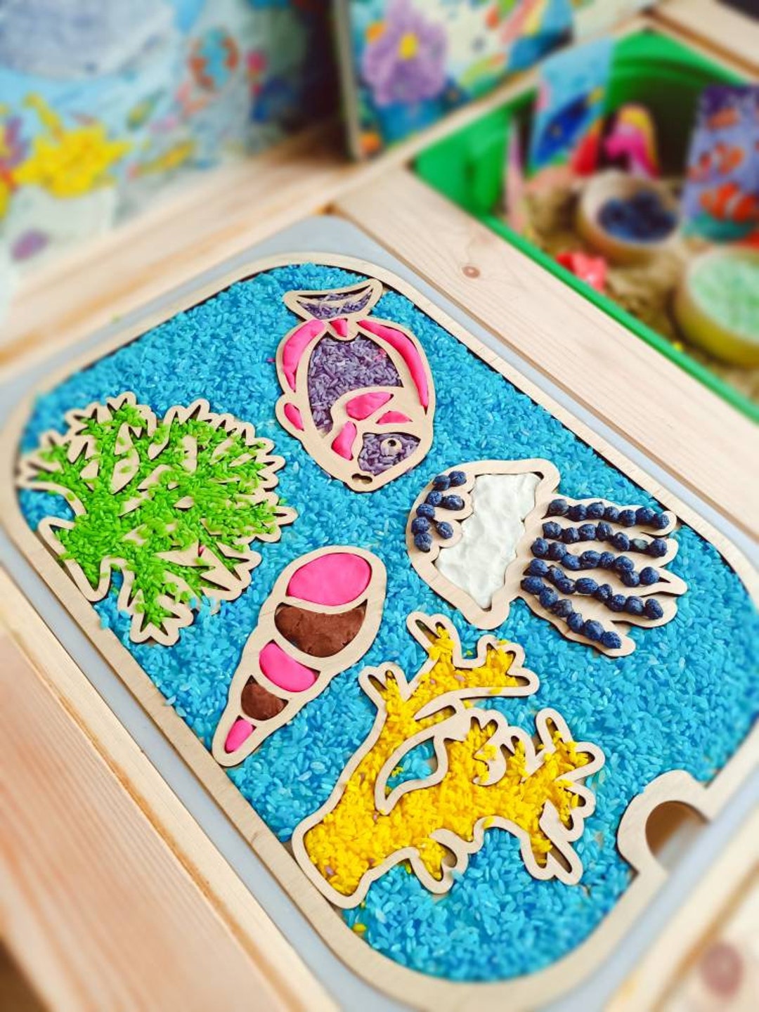Flisat Fillable Tray, Theme Play Fillable Topper, Trofast, Coral Reef ...