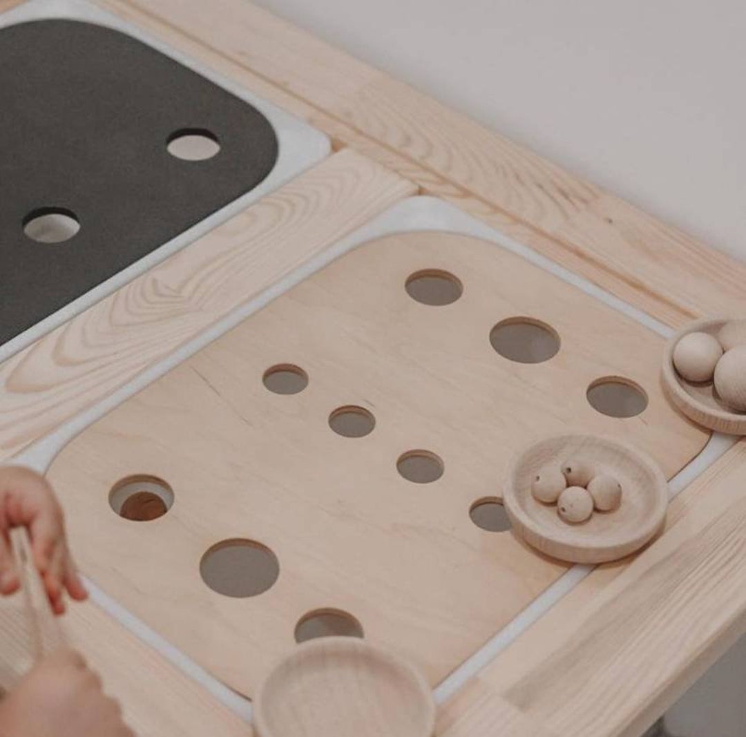 Flisat Size Sorter Activity Tray, Width Sorter, Set With Wooden Balls ...