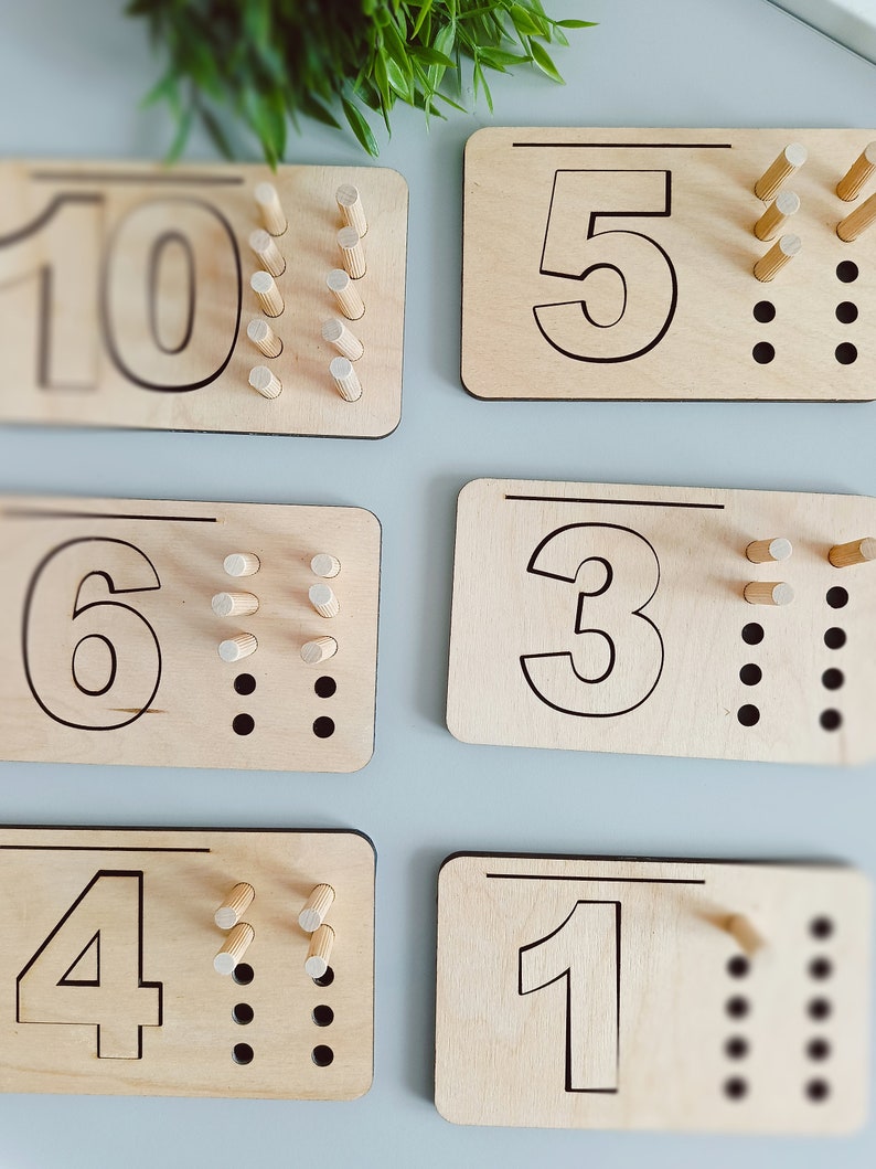 Maths Learning Wooden Boards Learning to Count Mathematical Boards ...