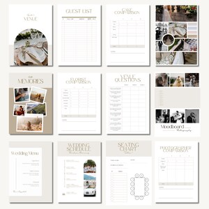 80+ Page Wedding Planner Printable | Instant Download Canva Template ...