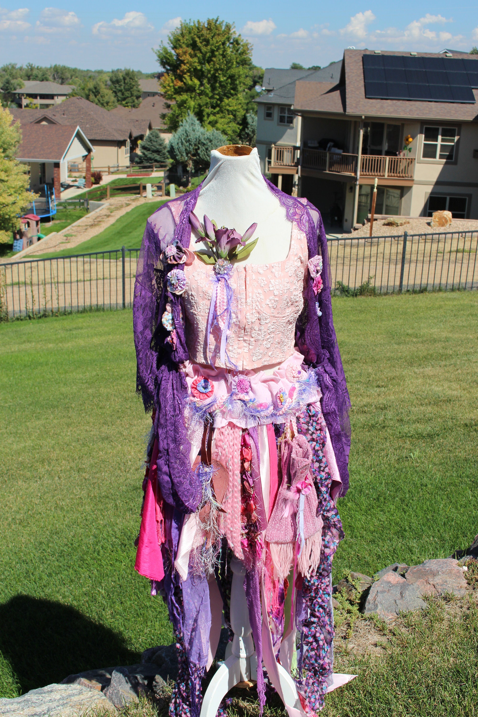 Fairy Multi-colored Adjustable Skirt | Boho | Festival | Upcycled | Tattered | Gypsy | Pixie - Etsy