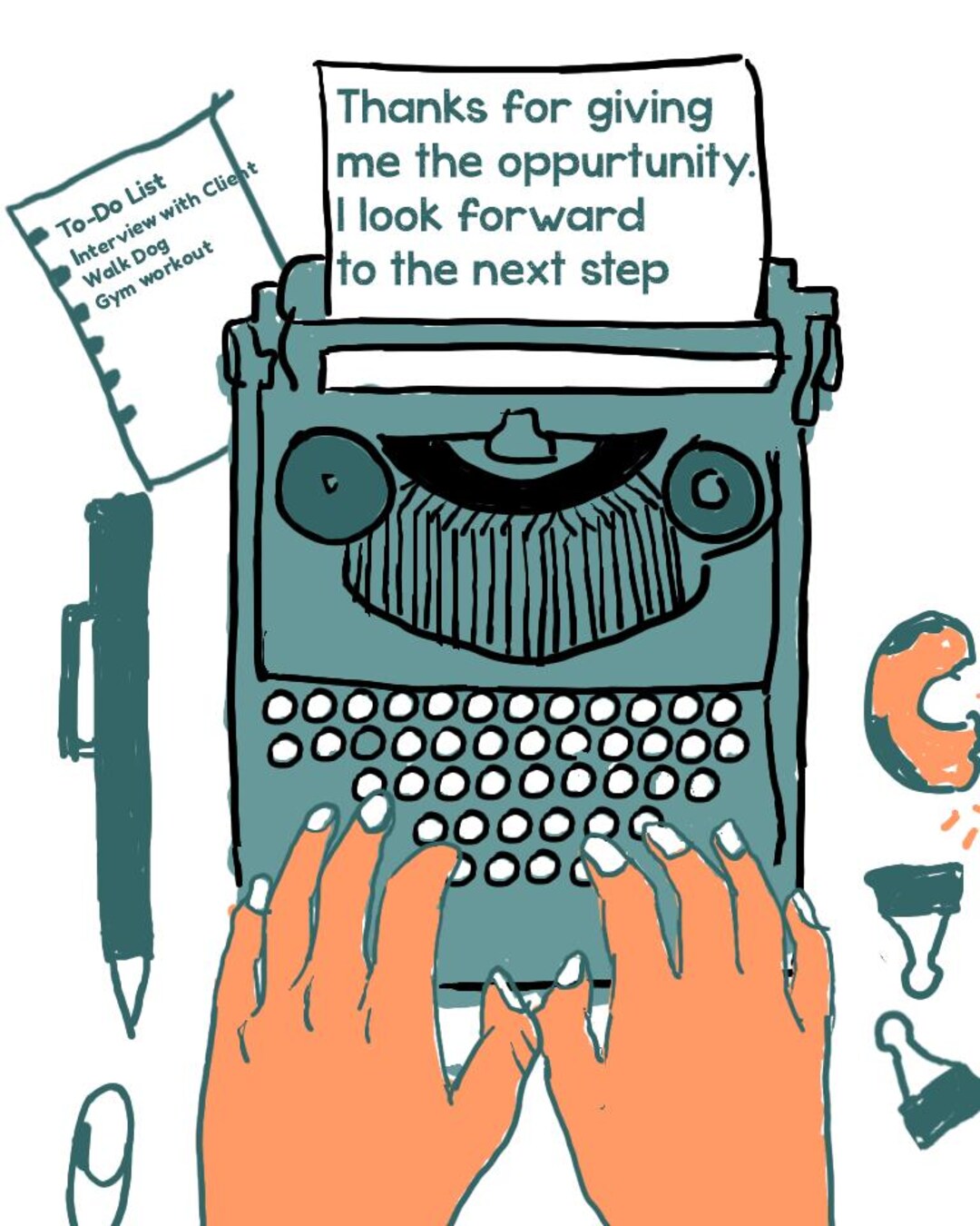 Thank You Job Interview Card - Etsy