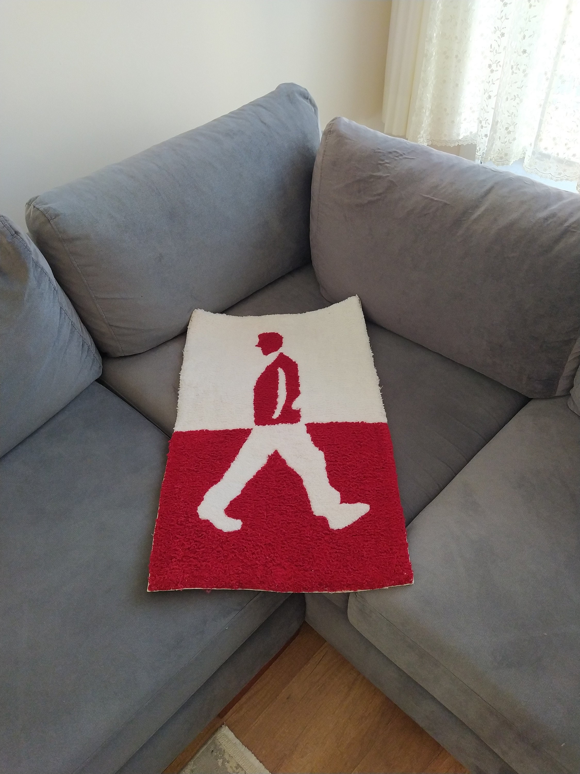 Walking Man Handmade Tufted Rug Home Decor Enjoyable - Etsy