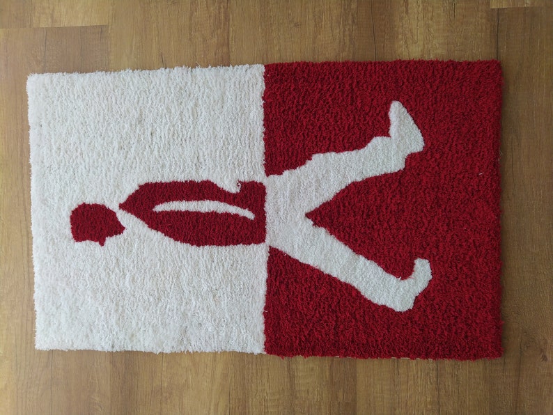 Walking Man Handmade Tufted Rug Home Decor Enjoyable - Etsy