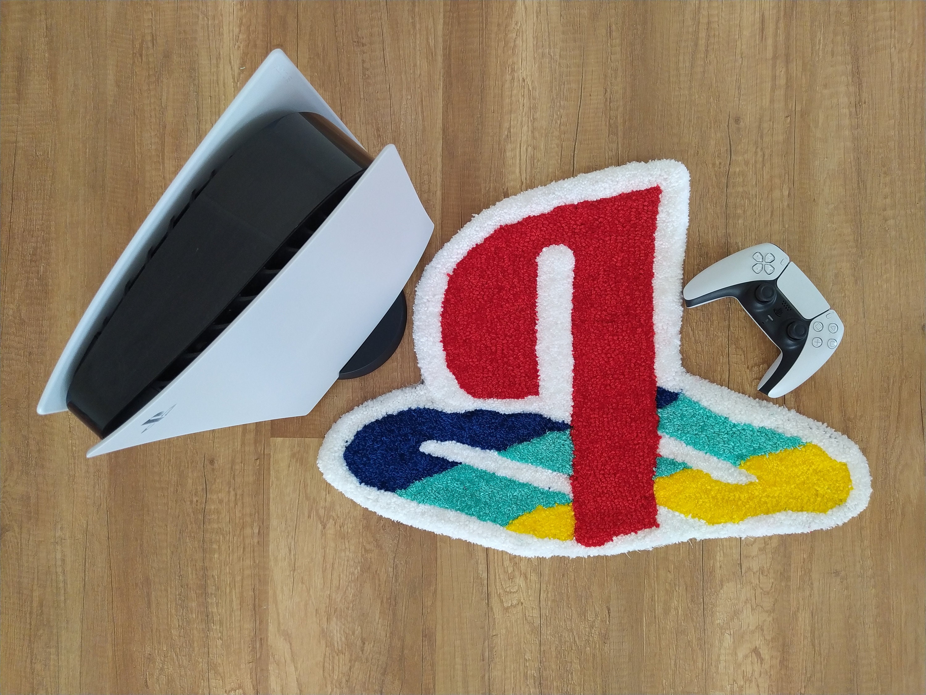 Unique Playstation Logo Tufted Rug Stylish Gaming Decor for Playstation ...