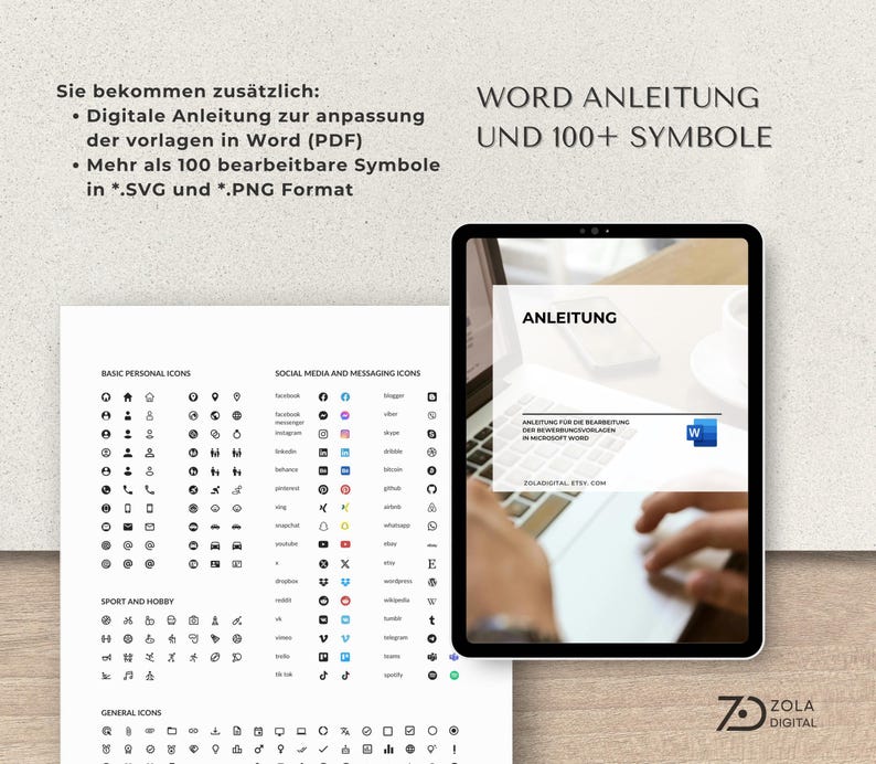Professional Word 2026 Application Template | German CV Sample | Modern ...
