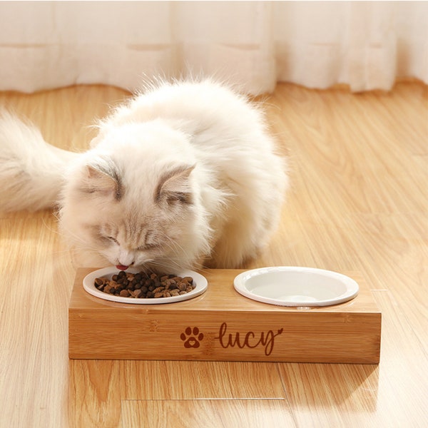 Cat Bowl Stand - Etsy