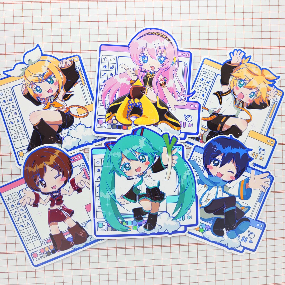 PREORDER Vocaloid Vocal Synth Windows Handmade Vinyl Stickers | Blue ...