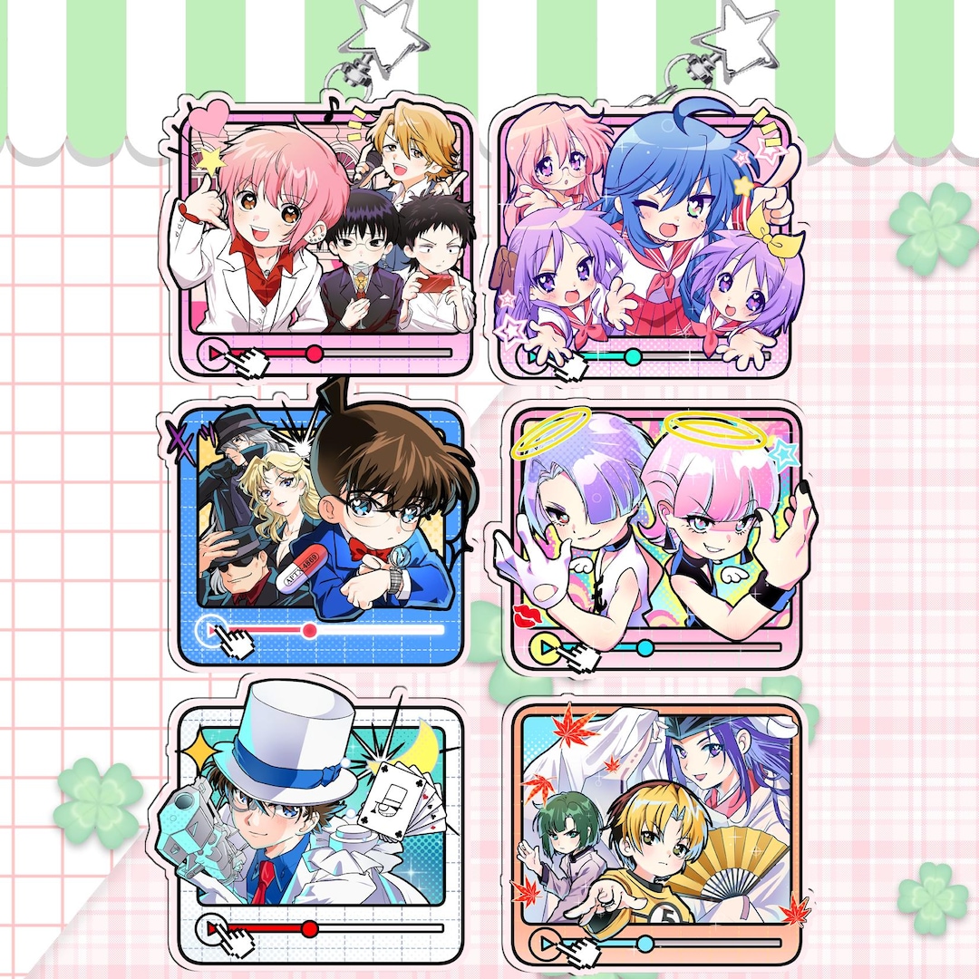 PREORDER Video 3" Keychains Charms - Conan / Everyday Host / Lucky Star ...