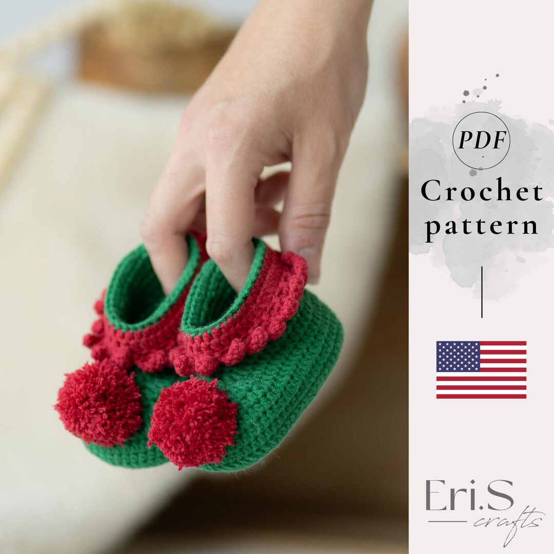 Crochet Elf Baby Shoes Pattern, Easy Crochet Christmas Baby Slippers ...