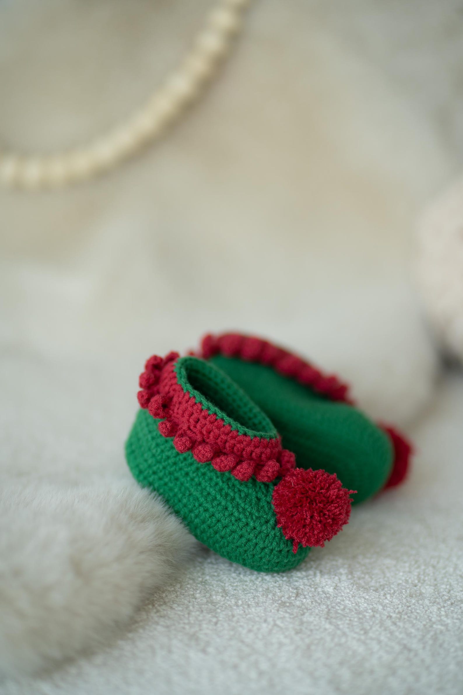 Crochet Elf Baby Shoes Pattern, Easy Christmas Baby Slippers, Handmade ...
