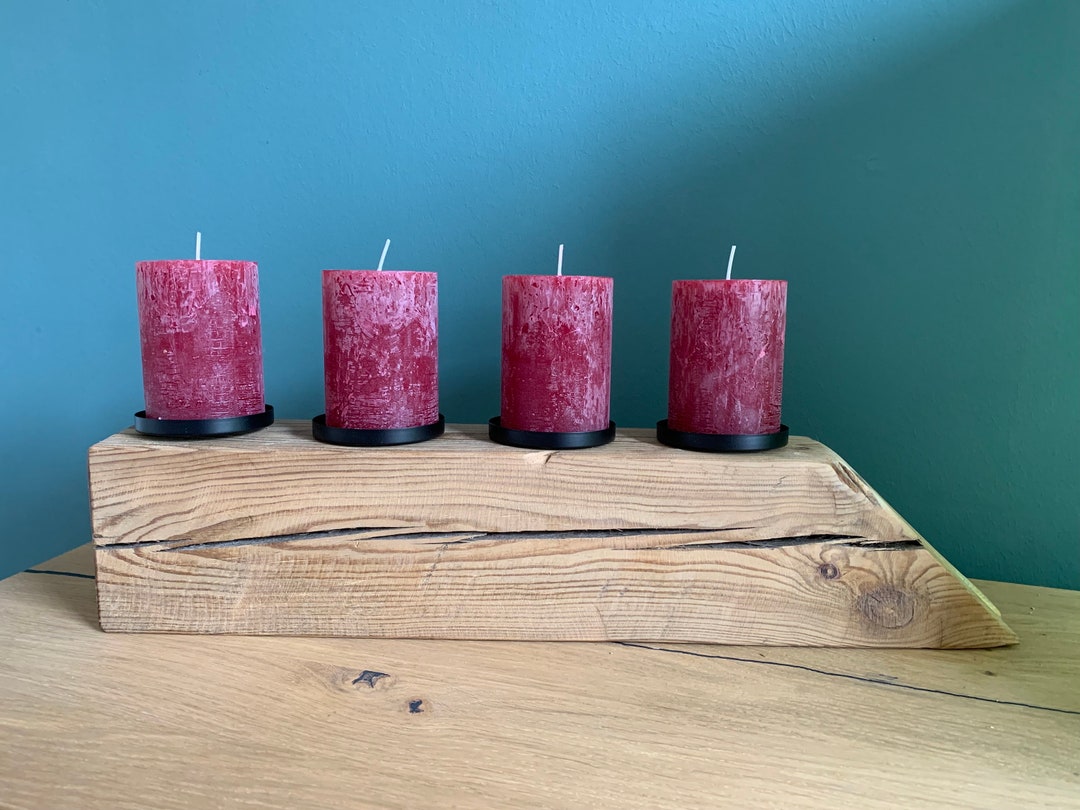 Advent Wreath Candle Beams Old Wood - Etsy