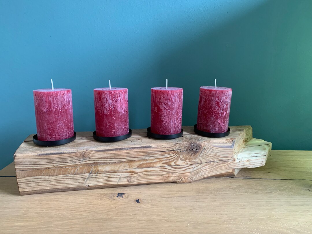 Advent Wreath Candle Beams Old Wood - Etsy UK