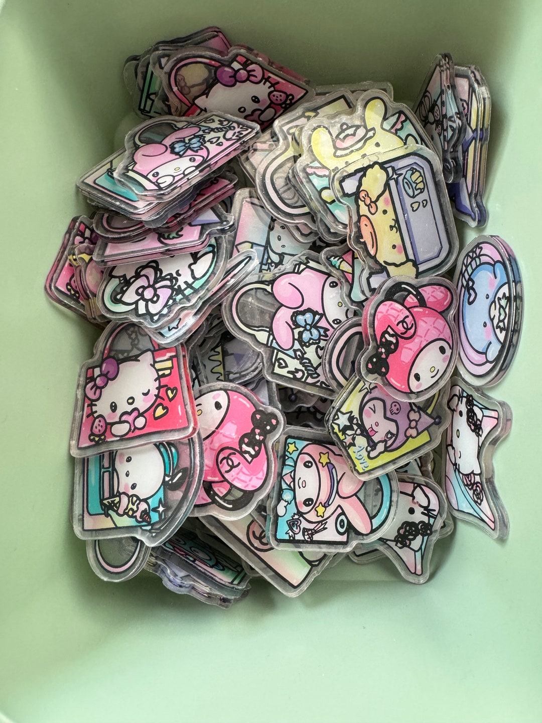 HK and Friends Handbags 4 Cm Acrylic Charm 5 Piece Mix *chosen at ...