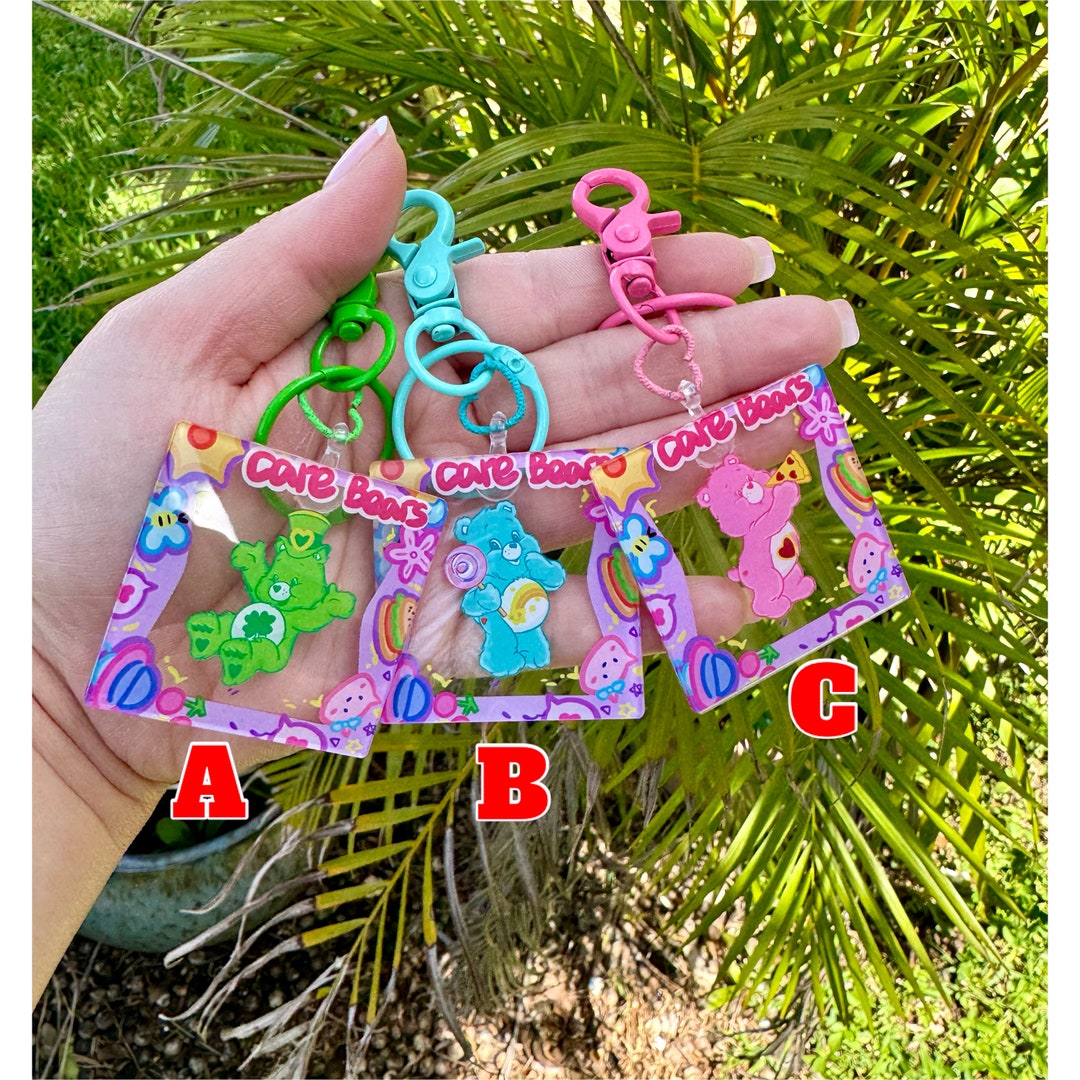 Rainbow Caring Bears Acrylic 5cm Keychain With Claps 1 Pc - Etsy