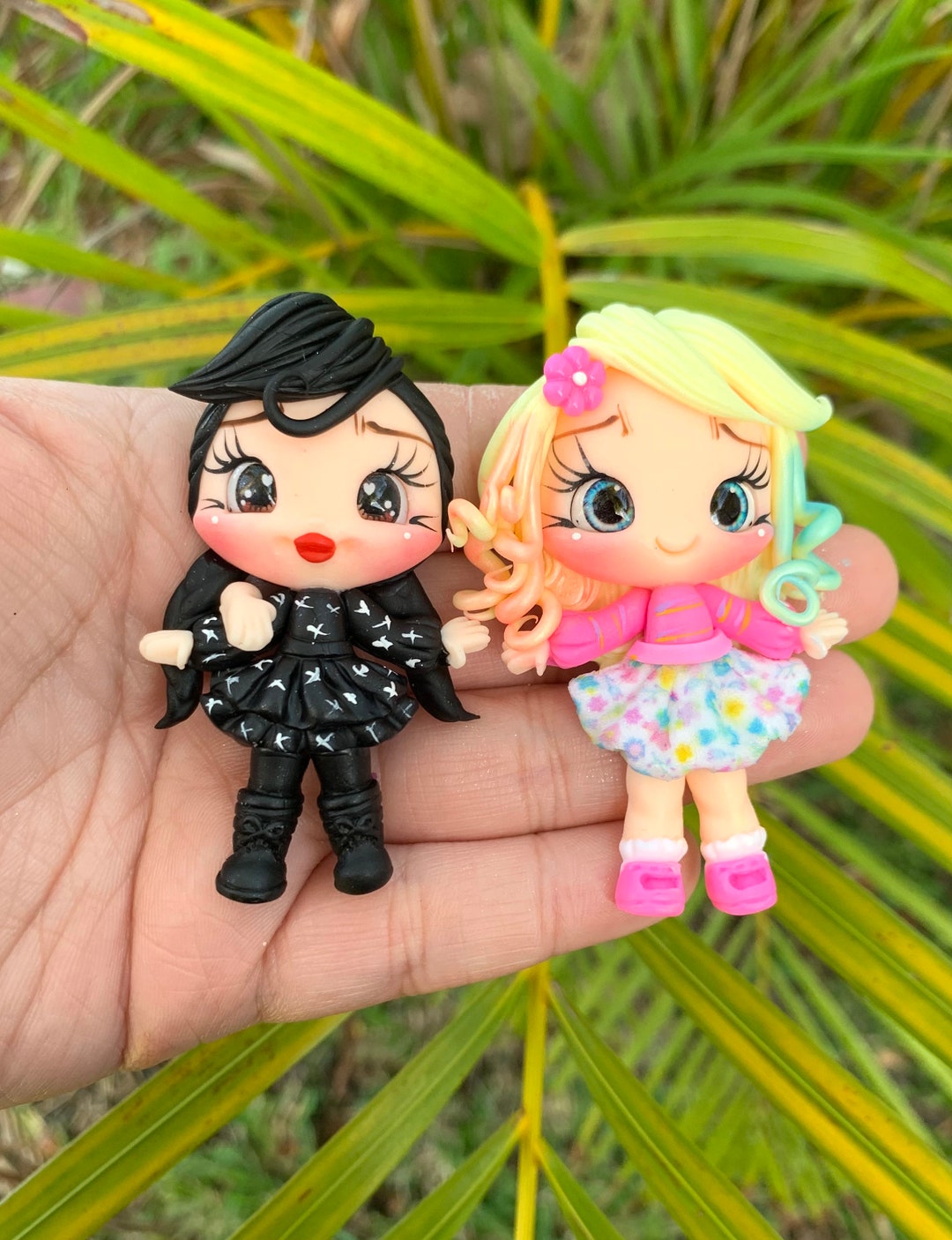 Goth Girl and Werewolf Girl Handmade Clay - Etsy