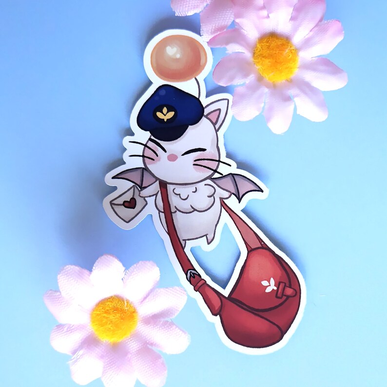 FFXIV Delivery Moogle Matt Vinyl Sticker - Etsy