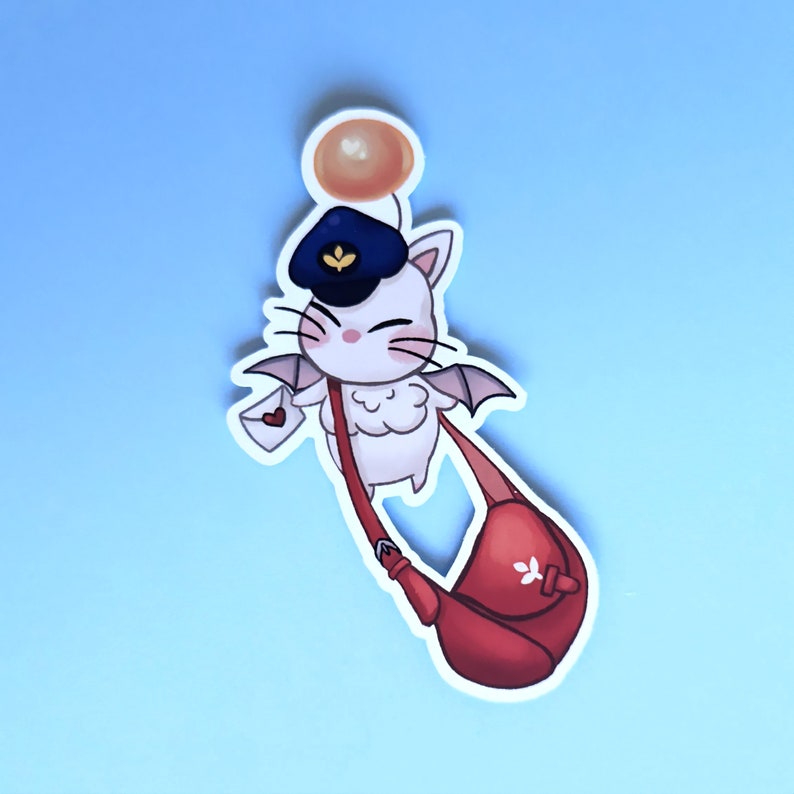 FFXIV Delivery Moogle Matt Vinyl Sticker - Etsy